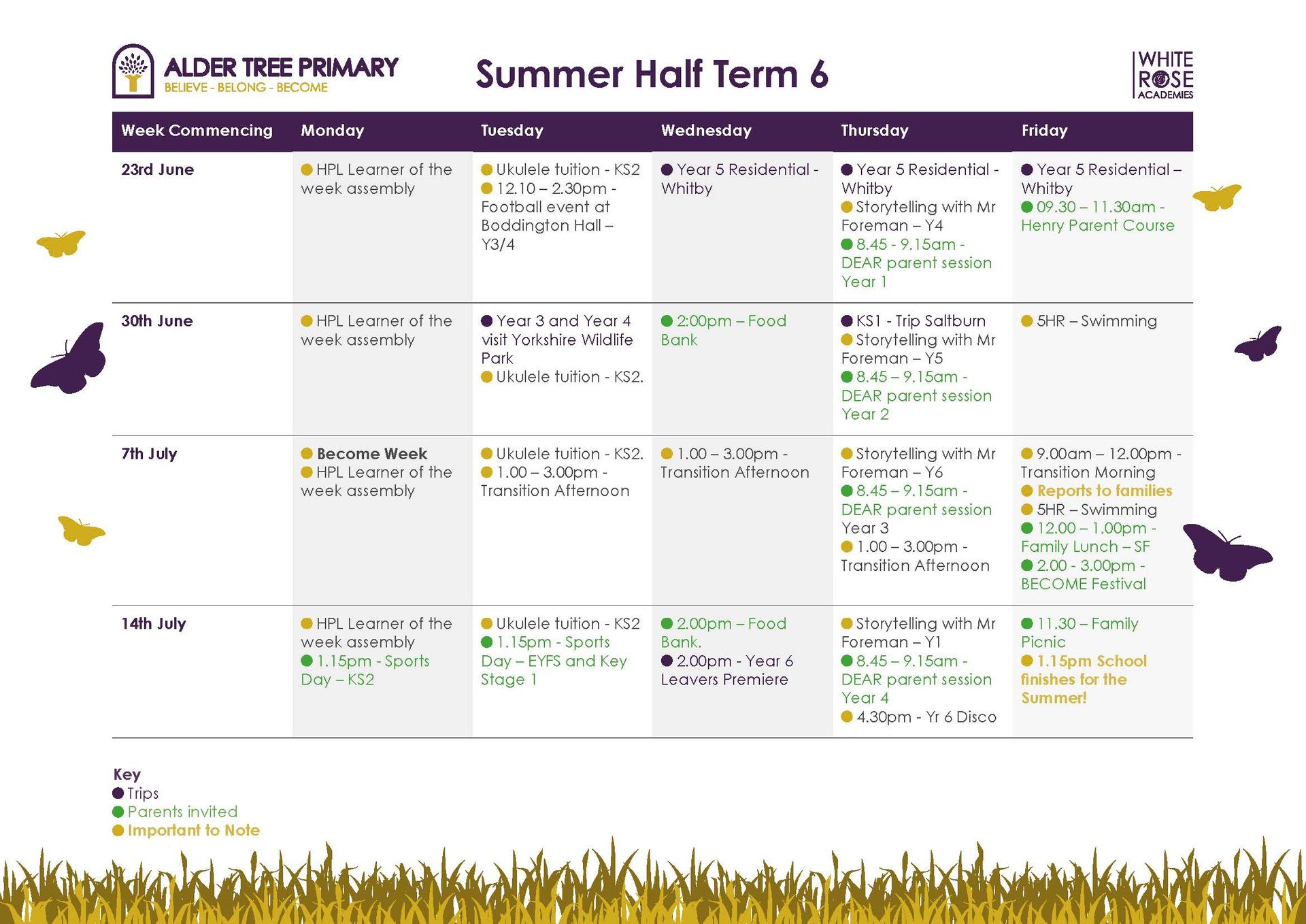 What's Coming up in Summer Half Term 6