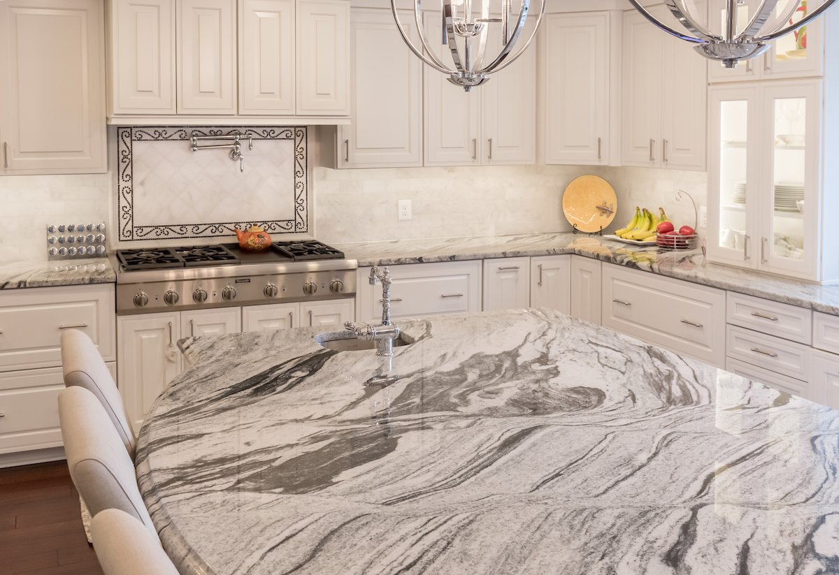 Natural stone countertop project design and remodel examples and ideas