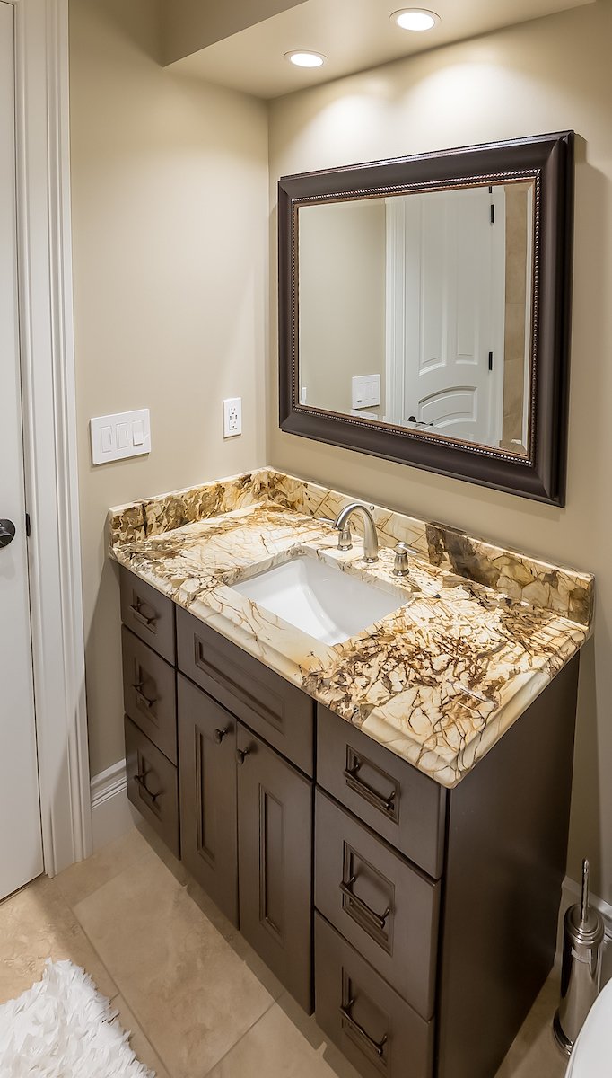 Natural stone countertop project design and remodel examples and ideas