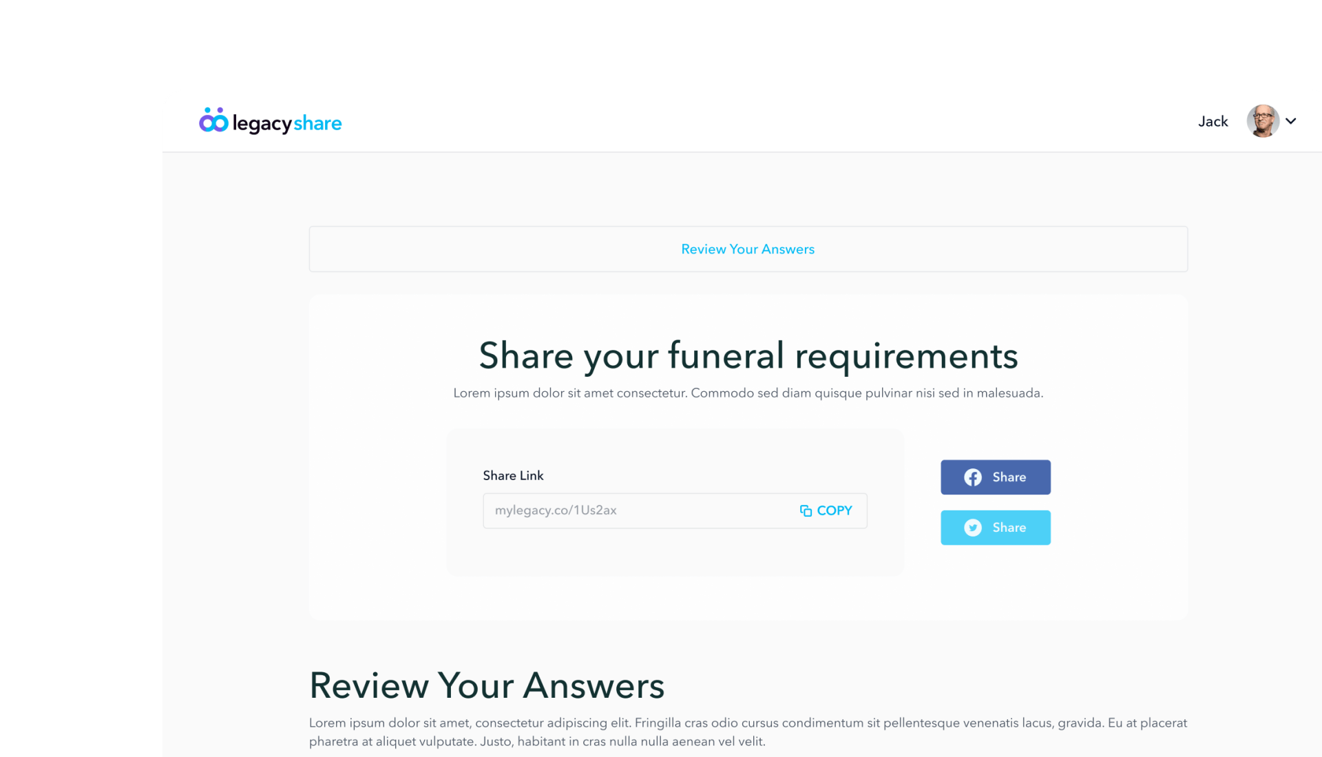Legacyshare - Enabling Important Conversations