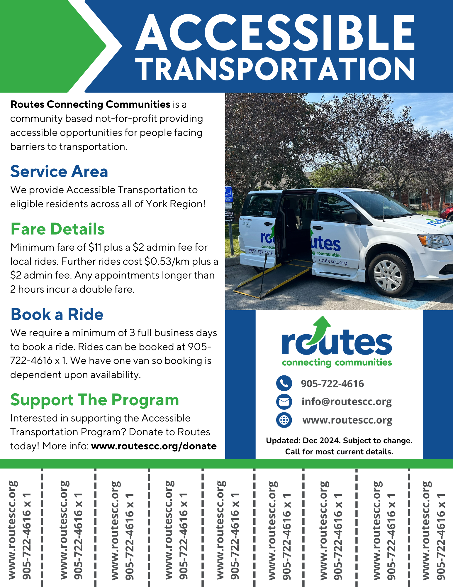 Accessible Vehicle - Routes