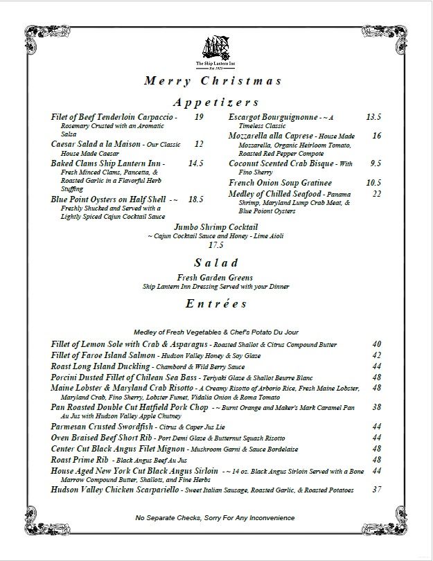 The Ship Lantern Inn | Milton, NY | Fine Dining, Seafood Restaurant