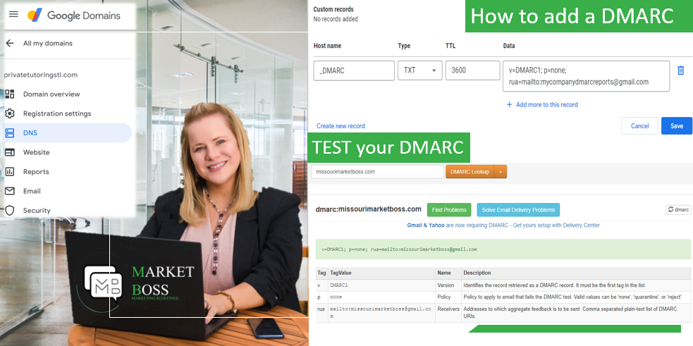 How to add a DMARC to your GOOGLE Domain for SEO