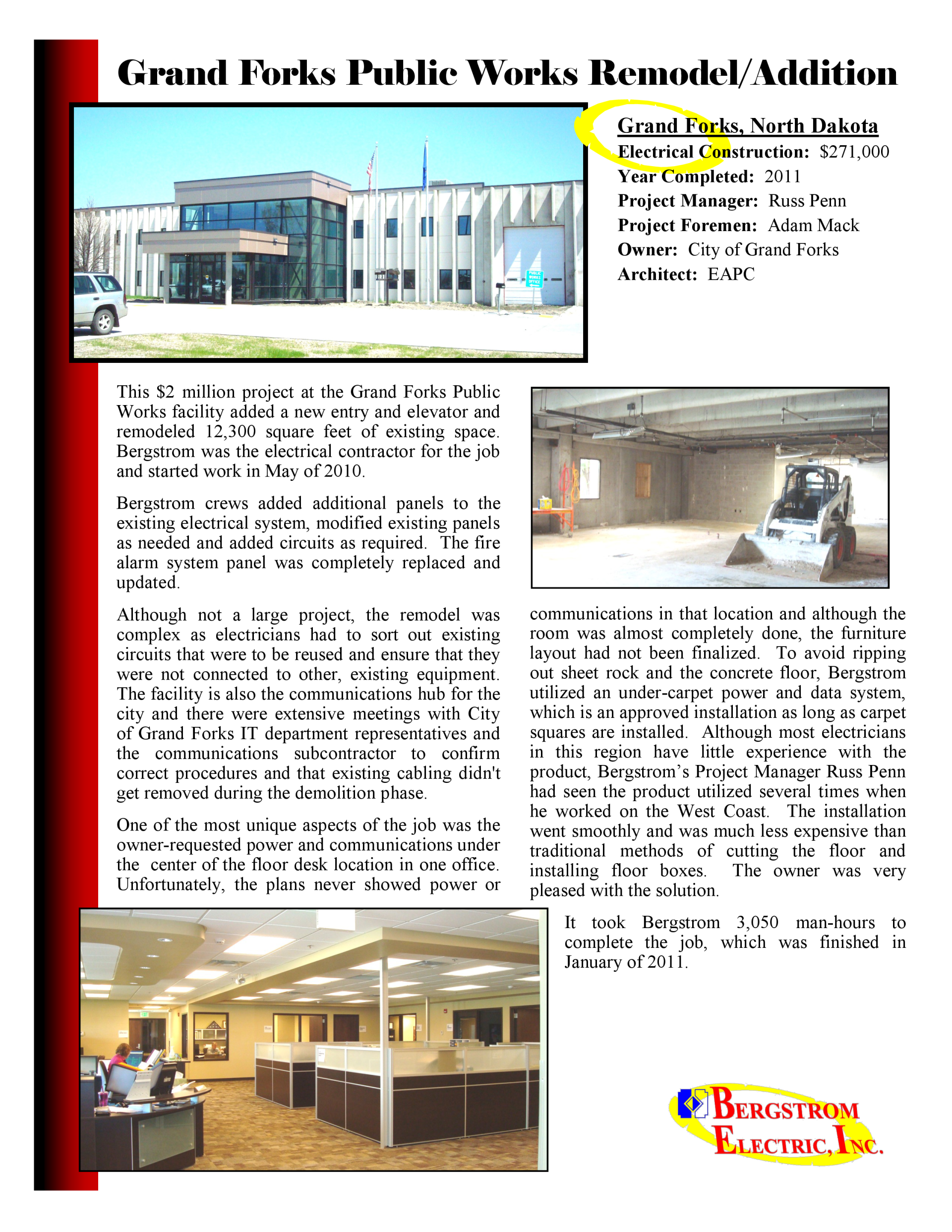 Bergstrom Electric Inc | Where Quality and Customers Matter