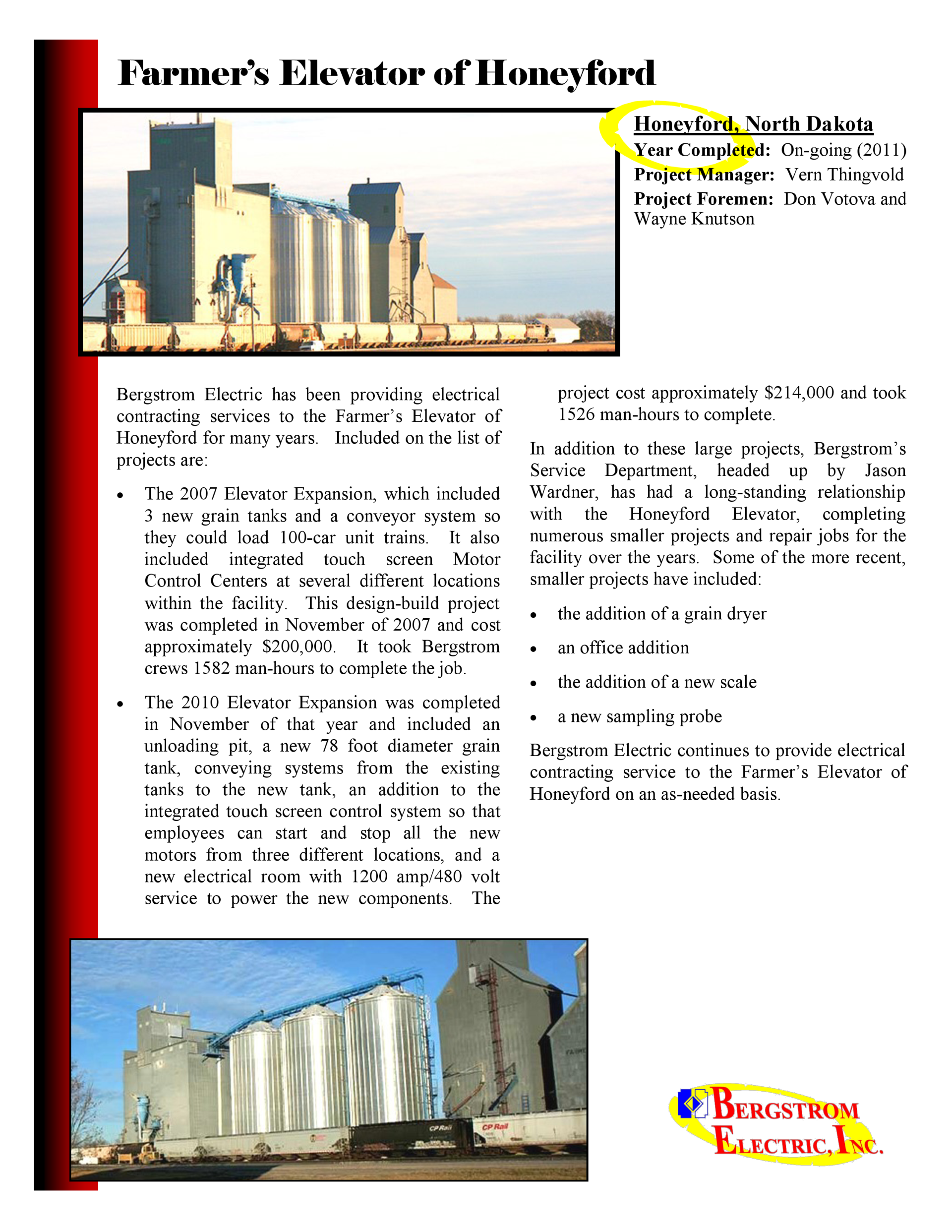 Bergstrom Electric Inc | Where Quality and Customers Matter