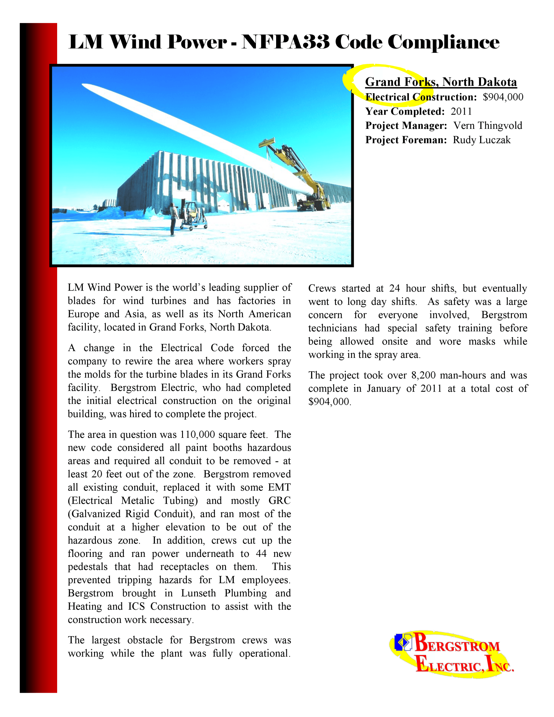 Bergstrom Electric Inc | Where Quality and Customers Matter