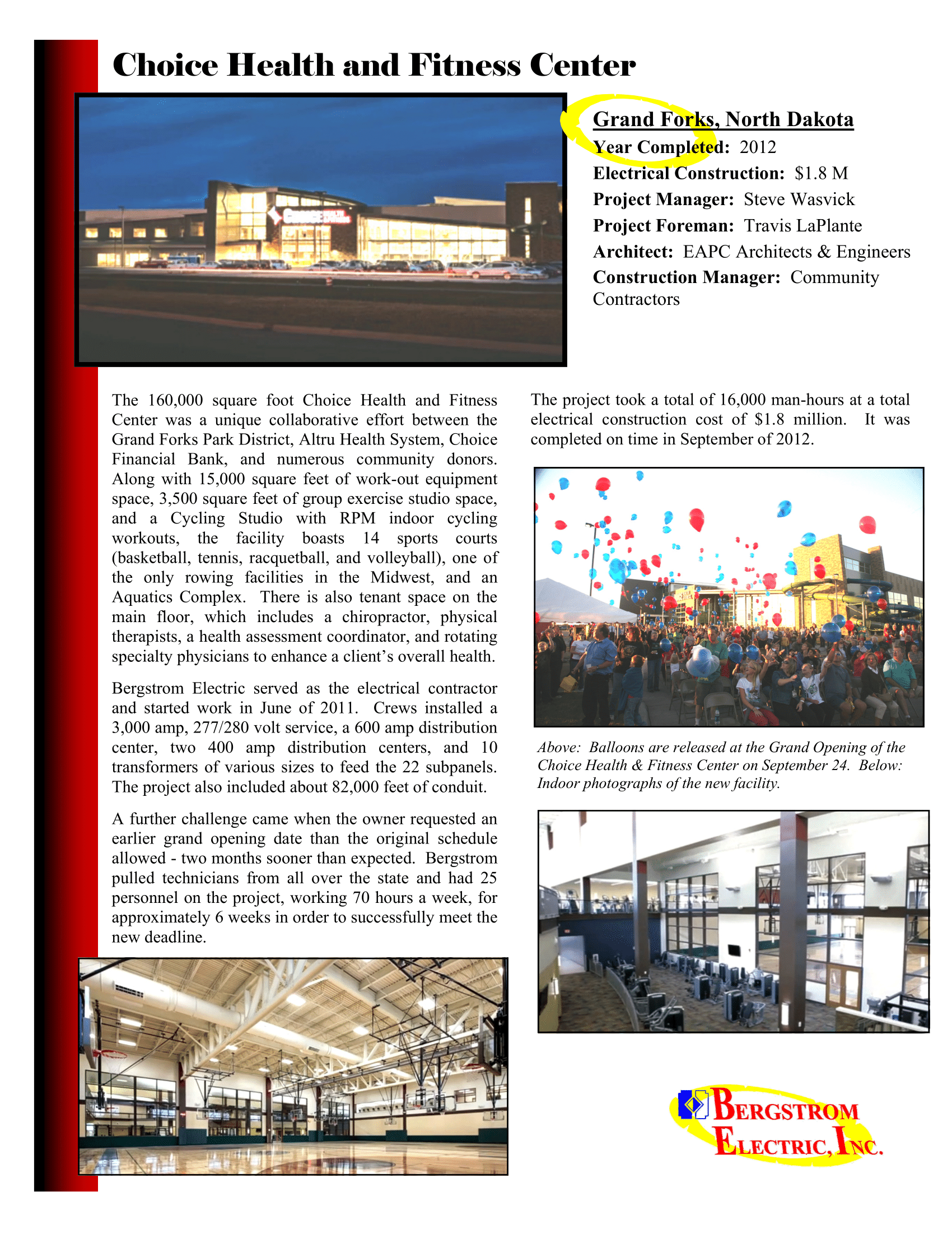 Bergstrom Electric Inc | Where Quality and Customers Matter