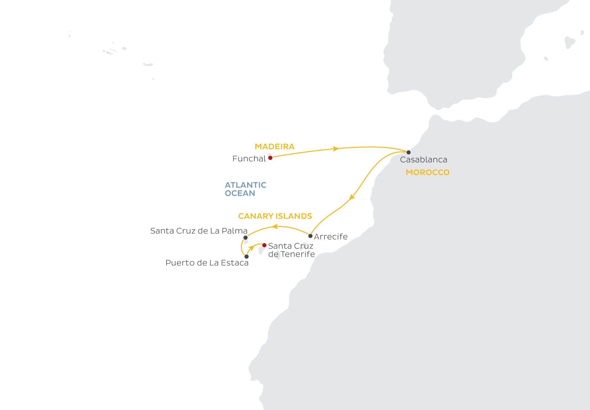 CRUISE MAPS ATLANTIC ISLANDS