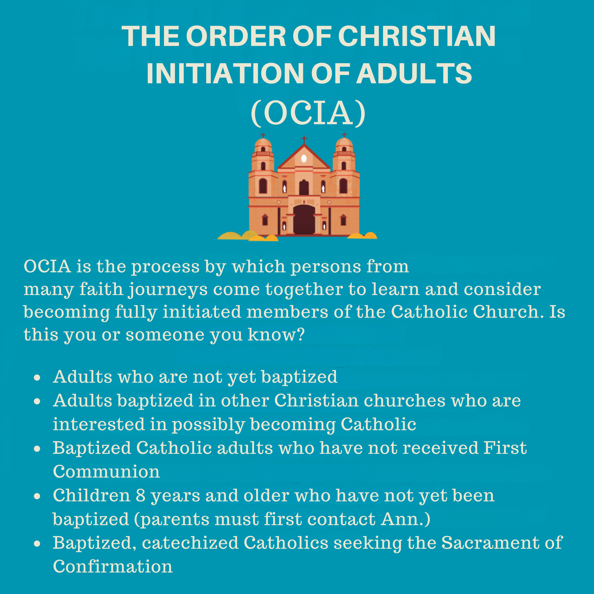 OCIA: Becoming Catholic