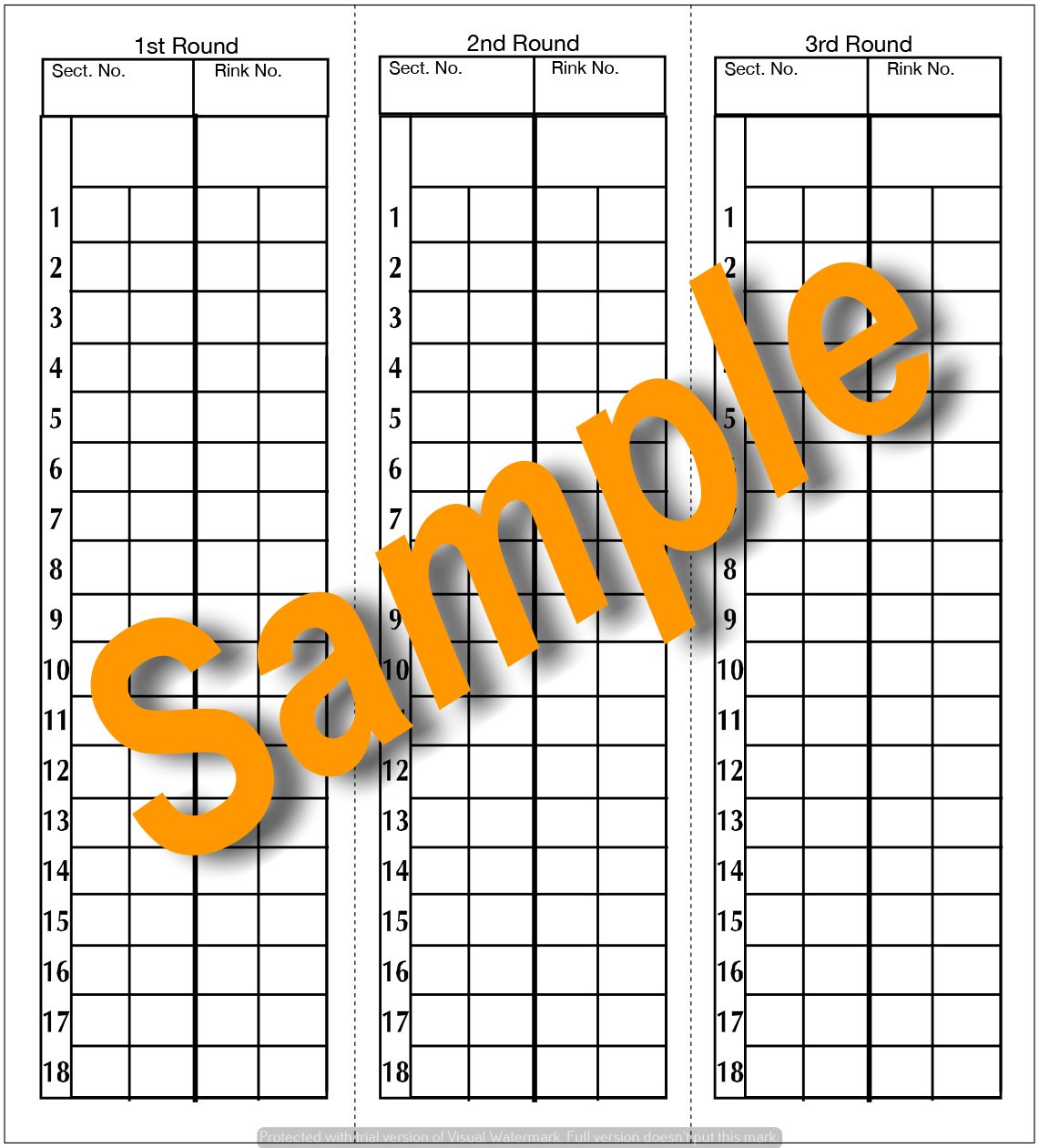 Printed Scorecard Order Online | Bowling Club Scorecards Order Online