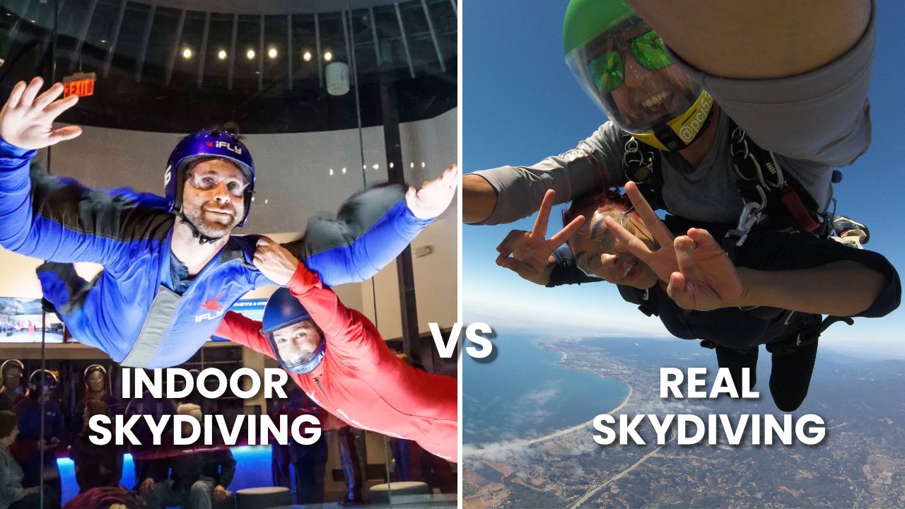 Comparing Indoor Skydiving vs Skydiving I Skydive Santa Cruz