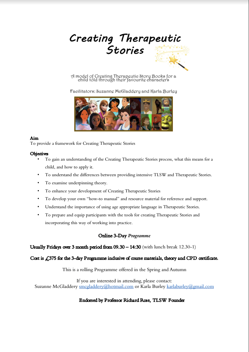Creating Therapeutic Stories (Online 3-Day Programme)