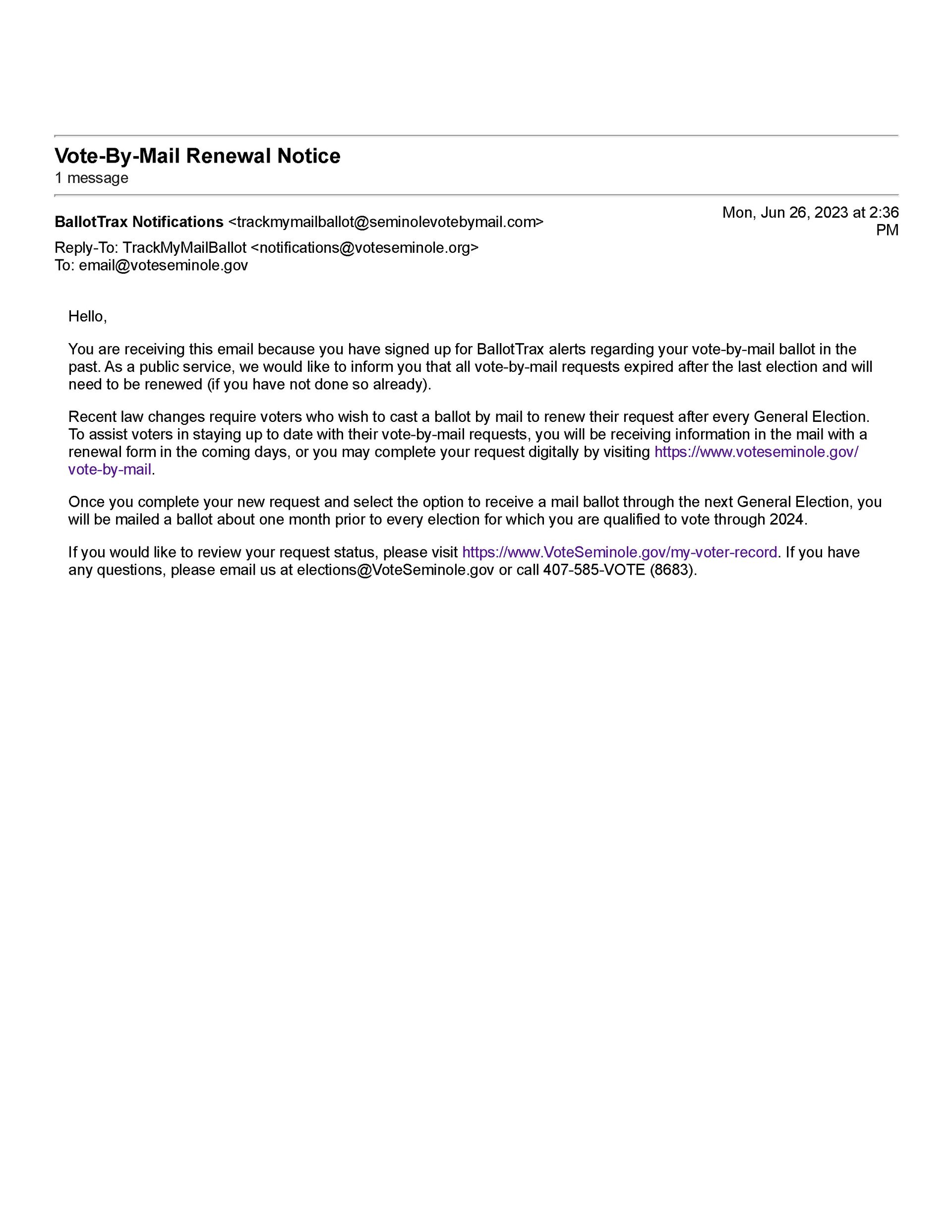 OfficialElectionMail.org | Amy Pennock | Seminole County Supervisor of ...