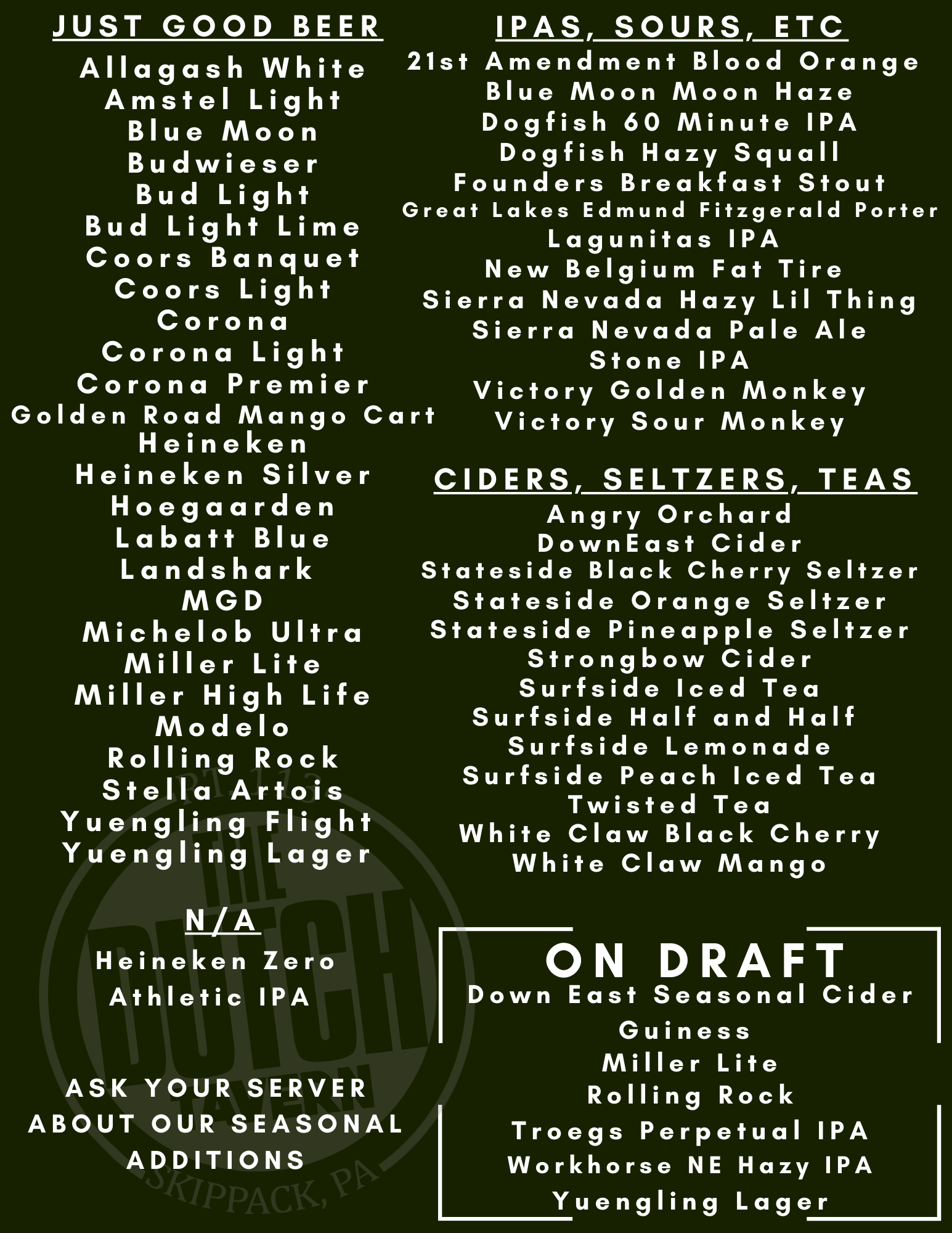 The Dutch Tavern | Neighborhood bar and restaurant in Skippack, PA ...