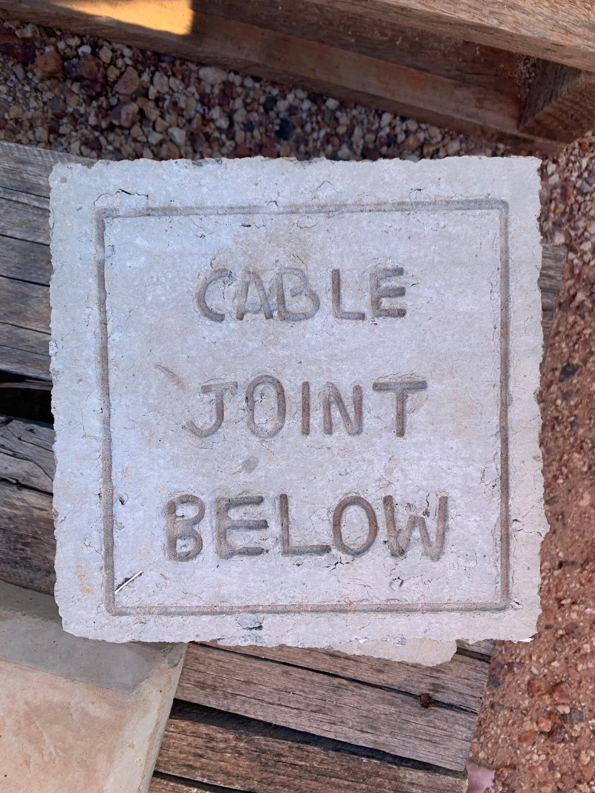 Electrical Cable Joint Below paver