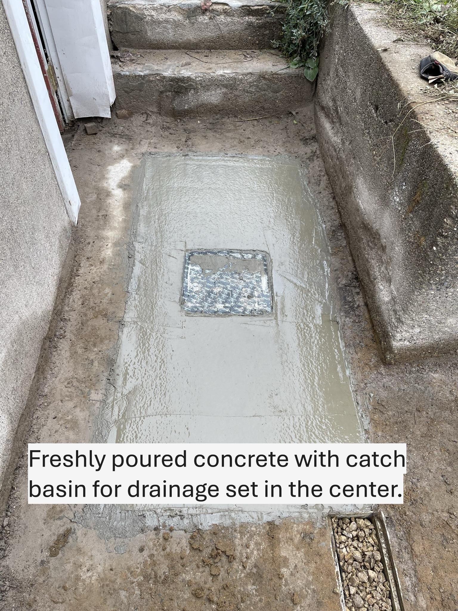 Fixed Clogged Driveway Channel Drain with New Dry Well