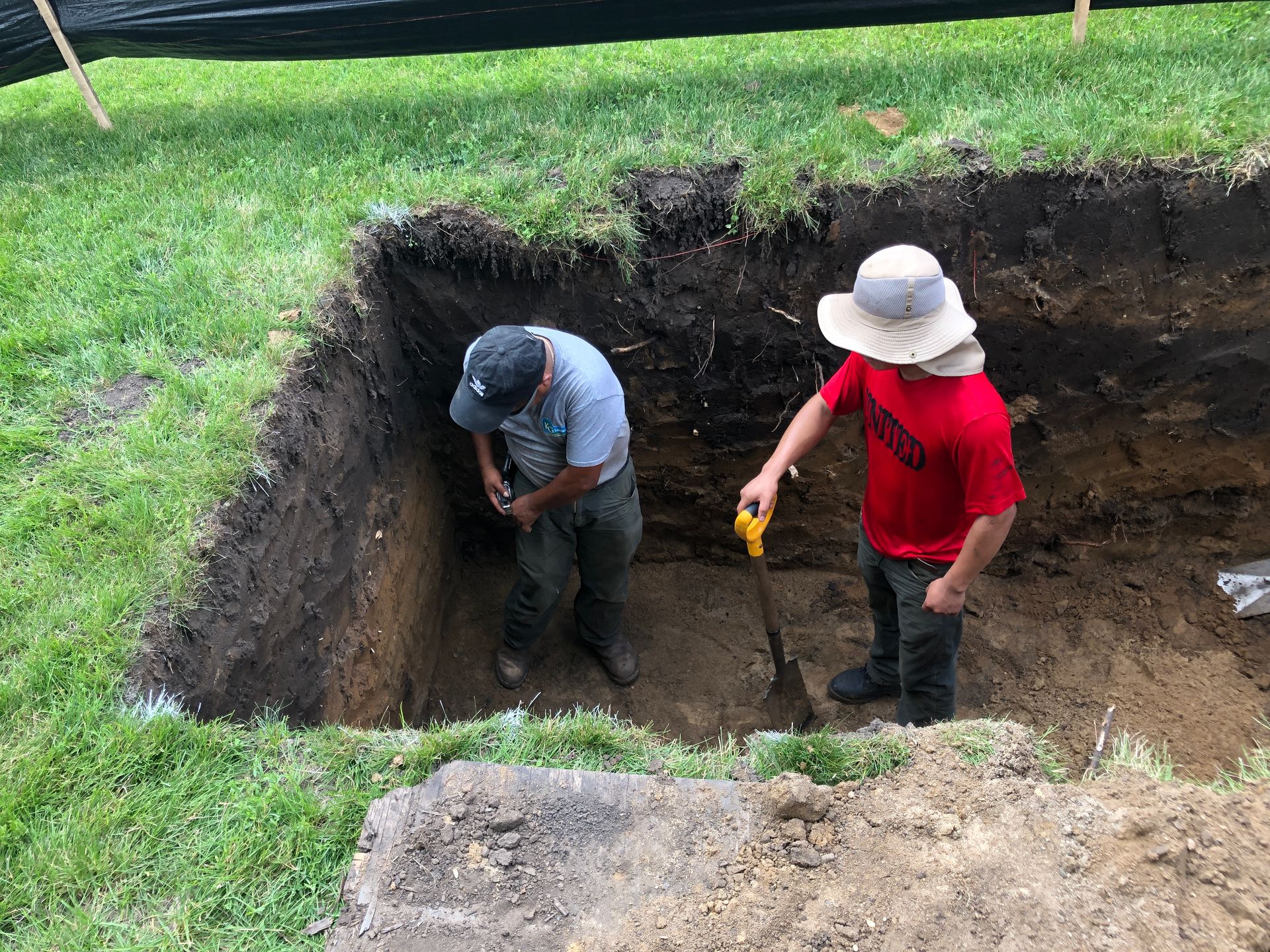 Outdoor drainage fix wet yard repair project Edina MN