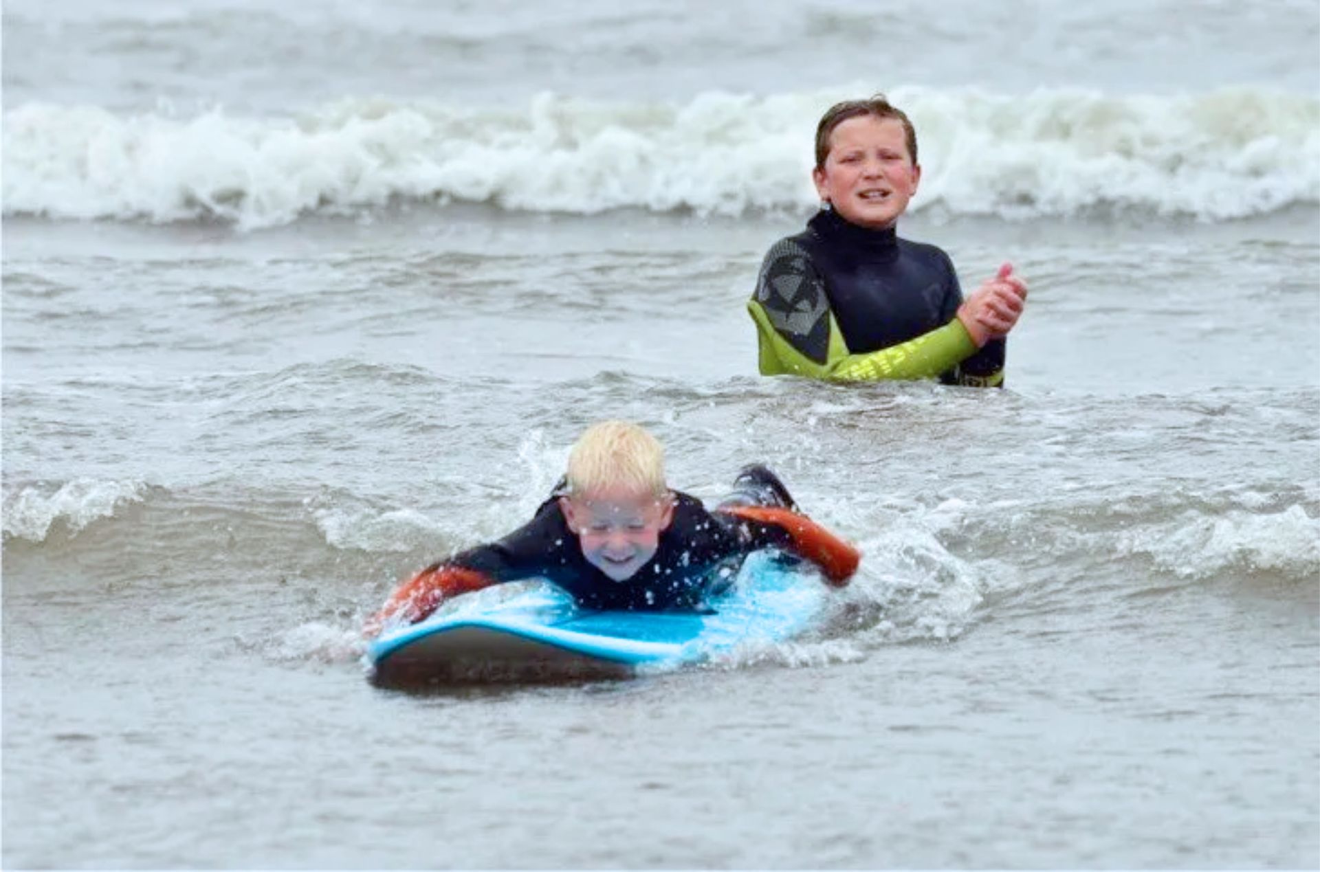 Learn to surf in Westward Ho!, Devon. Family fun.