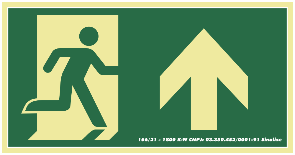 Placas Sinalize de Rota de Fuga Fotoluminescente