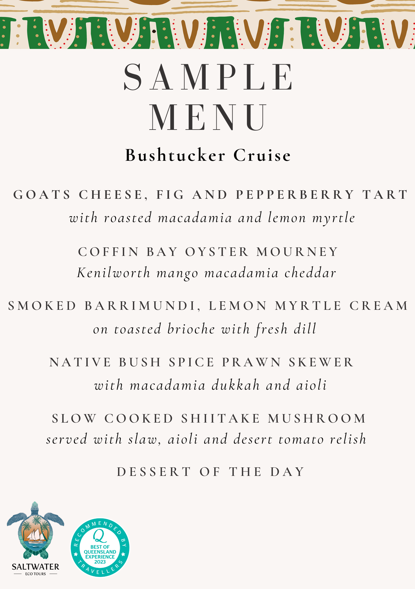 Bushtucker Cruise, Native Foods, Cultural Experience