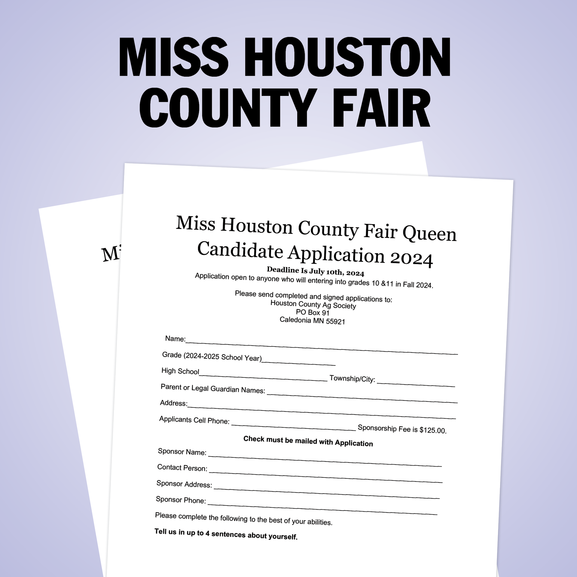 Forms | Houston County Fair | Houston County, Minnesota