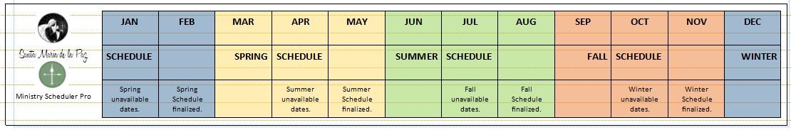 Liturgical Ministry Schedules