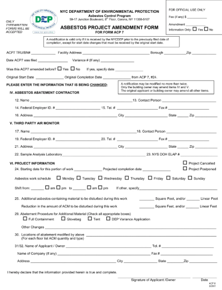 What's the difference between an ACP 5 and other asbestos forms?