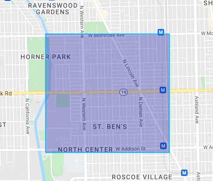 Learn about North Center boundaries, history and facts.