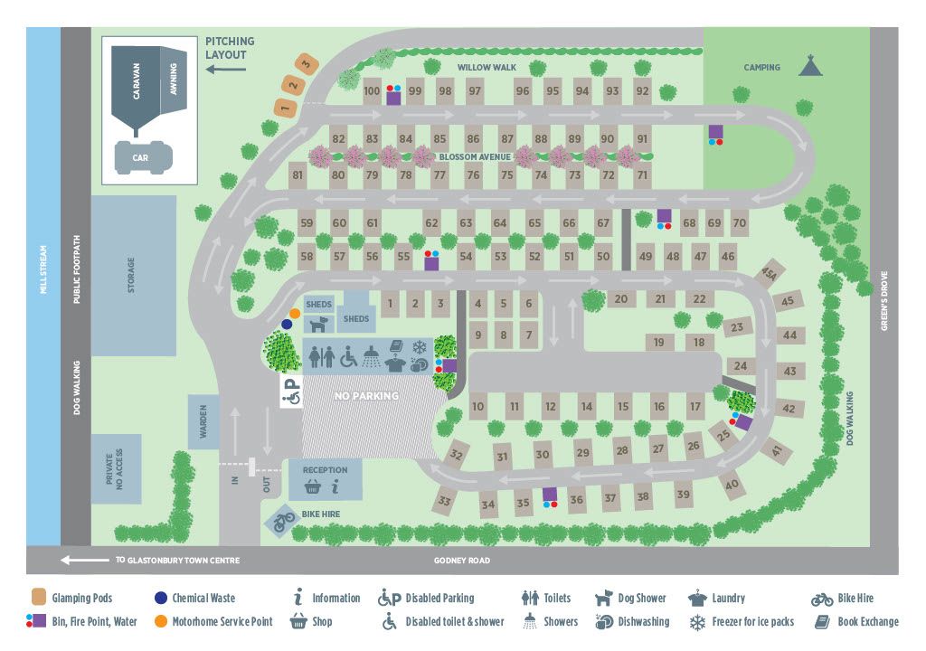 PARK MAP | Isle of Avalon | Camping and Touring Site