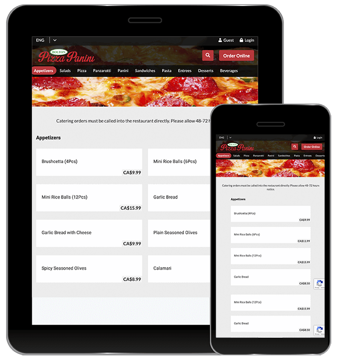 Pizzeria & Italian Food Catering | Bolton Pizza Panini | Bolton