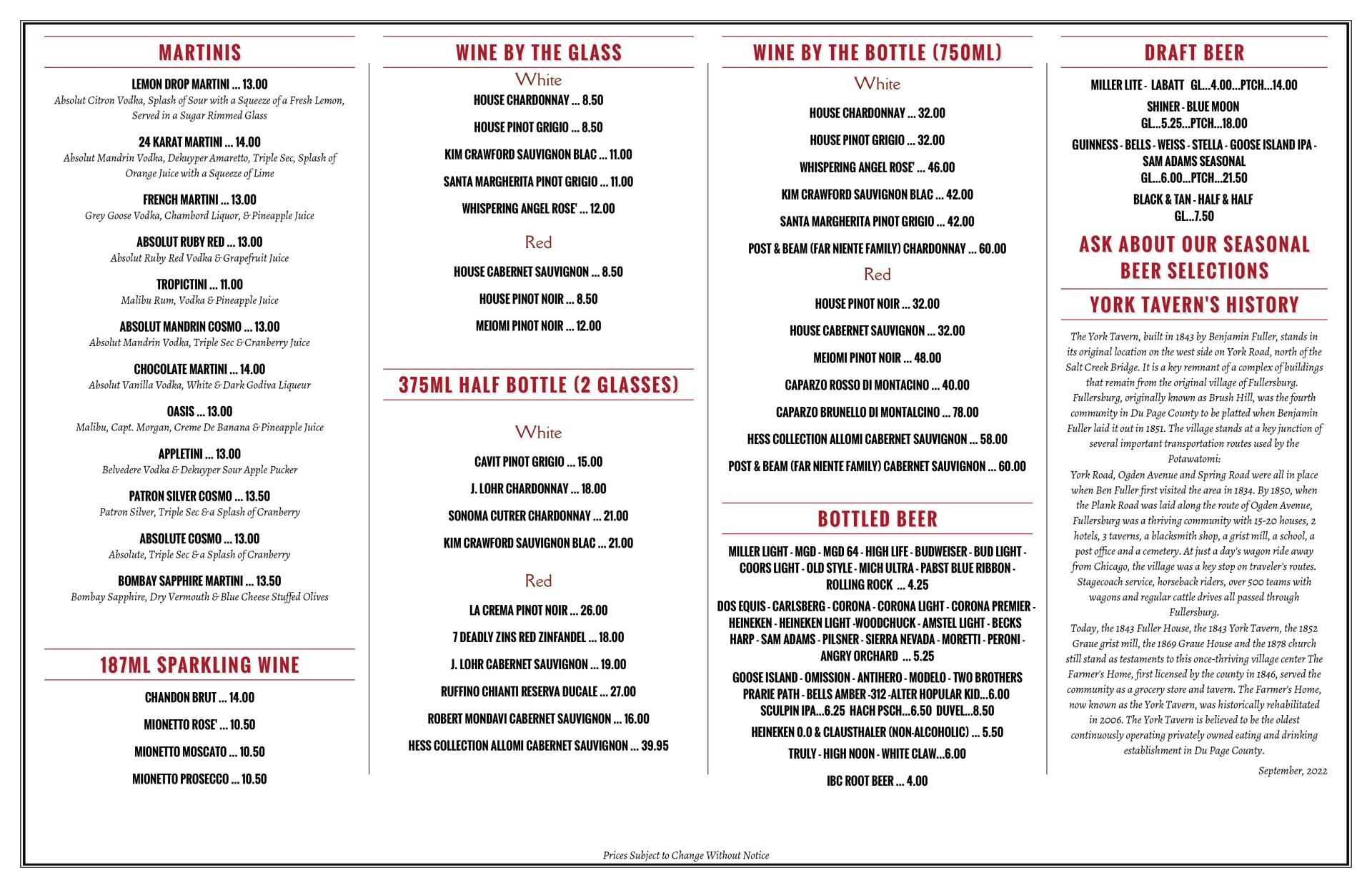 York Tavern Oak Brook