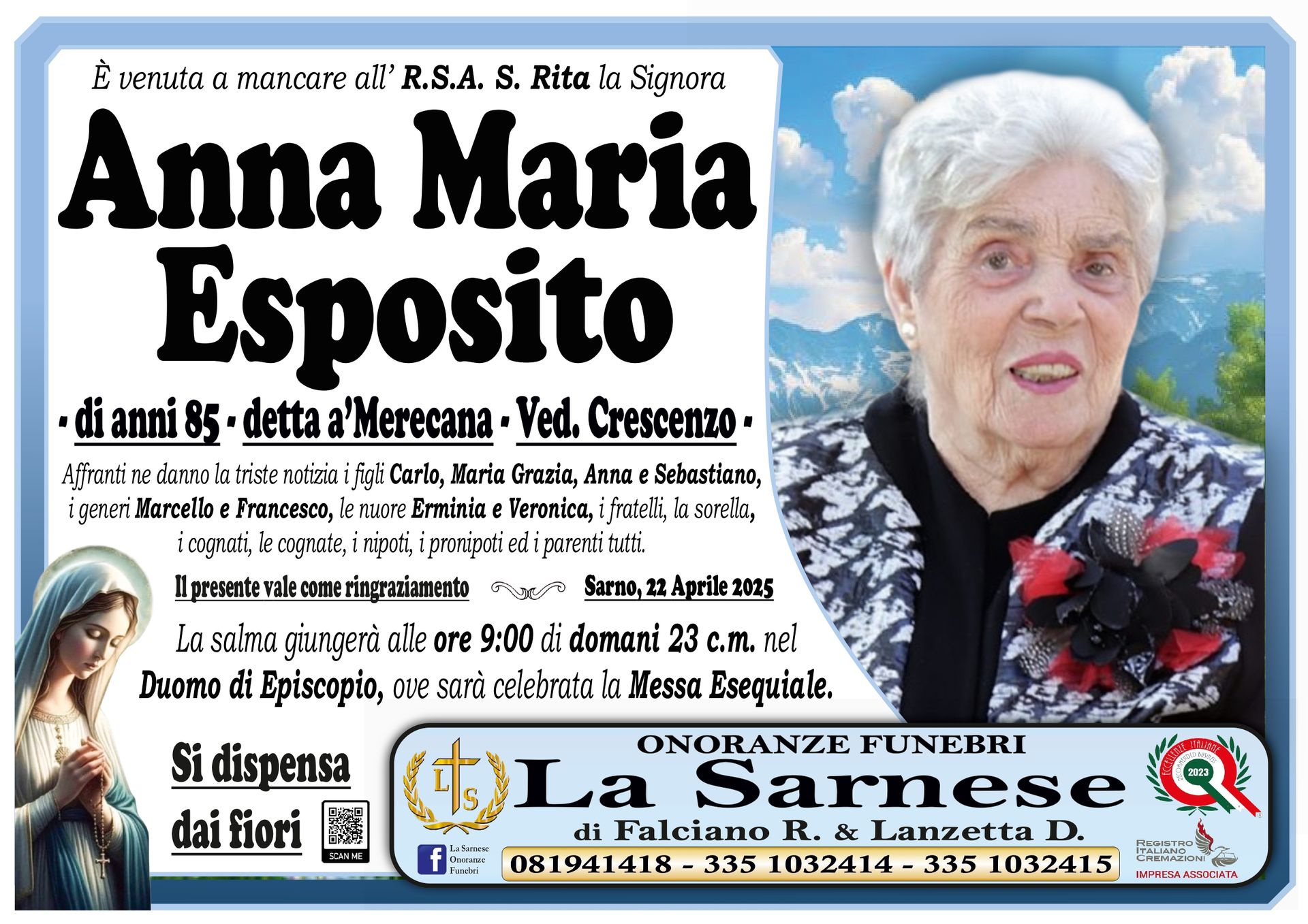 Necrologi | Sarno, San Valentino Torio, Nocera Inferiore, Nocera ...