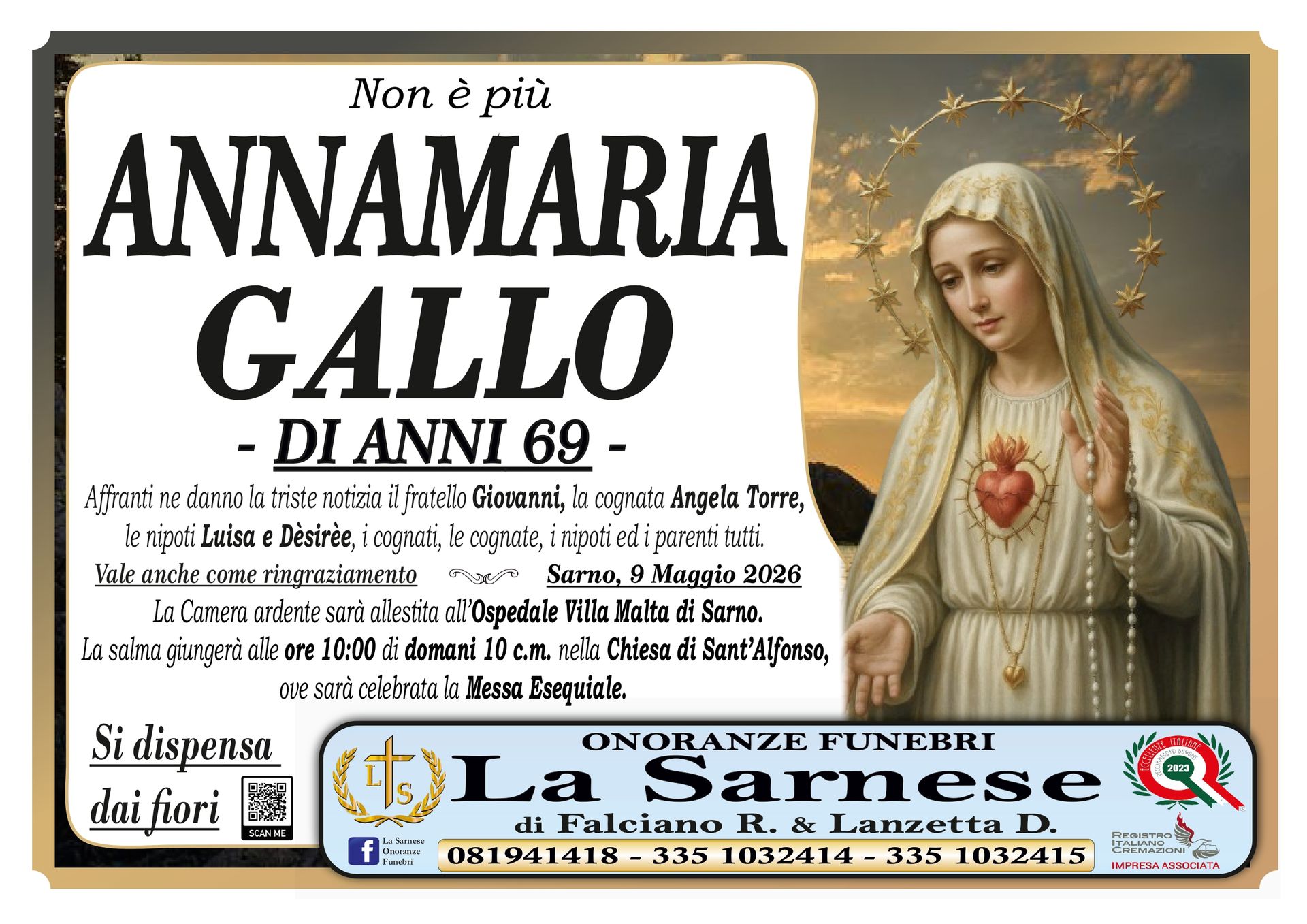 Necrologi | Sarno, San Valentino Torio, Nocera Inferiore, Nocera ...