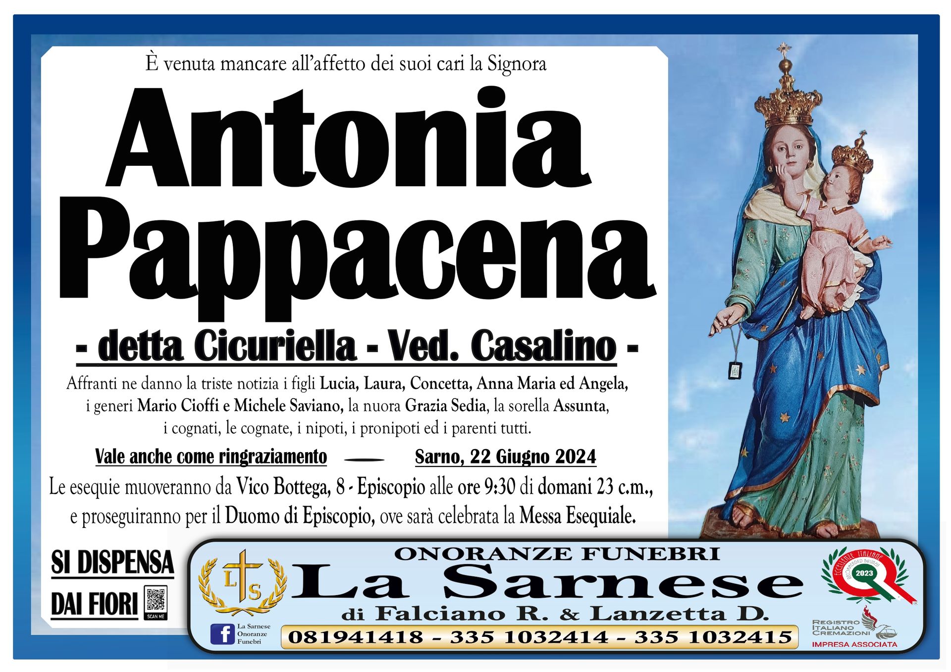 Necrologi | Sarno, San Valentino Torio, Nocera Inferiore, Nocera ...