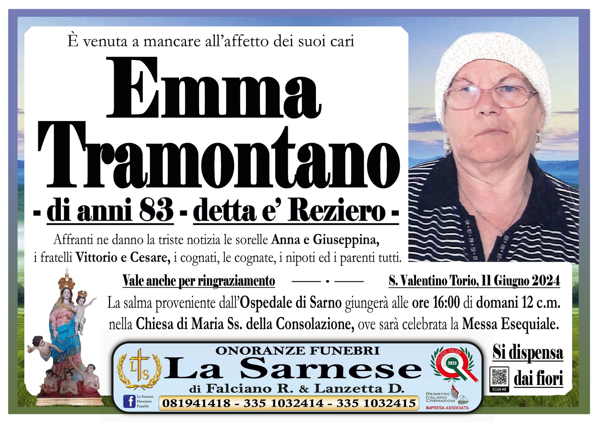 Necrologi | Sarno, San Valentino Torio, Nocera Inferiore, Nocera ...