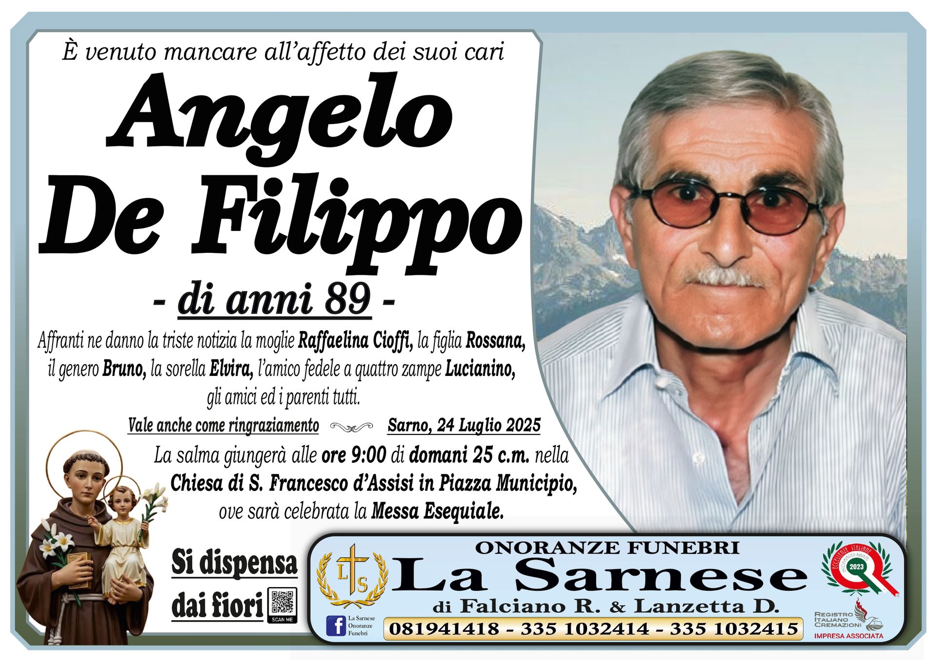 Necrologi | Sarno, San Valentino Torio, Nocera Inferiore, Nocera ...