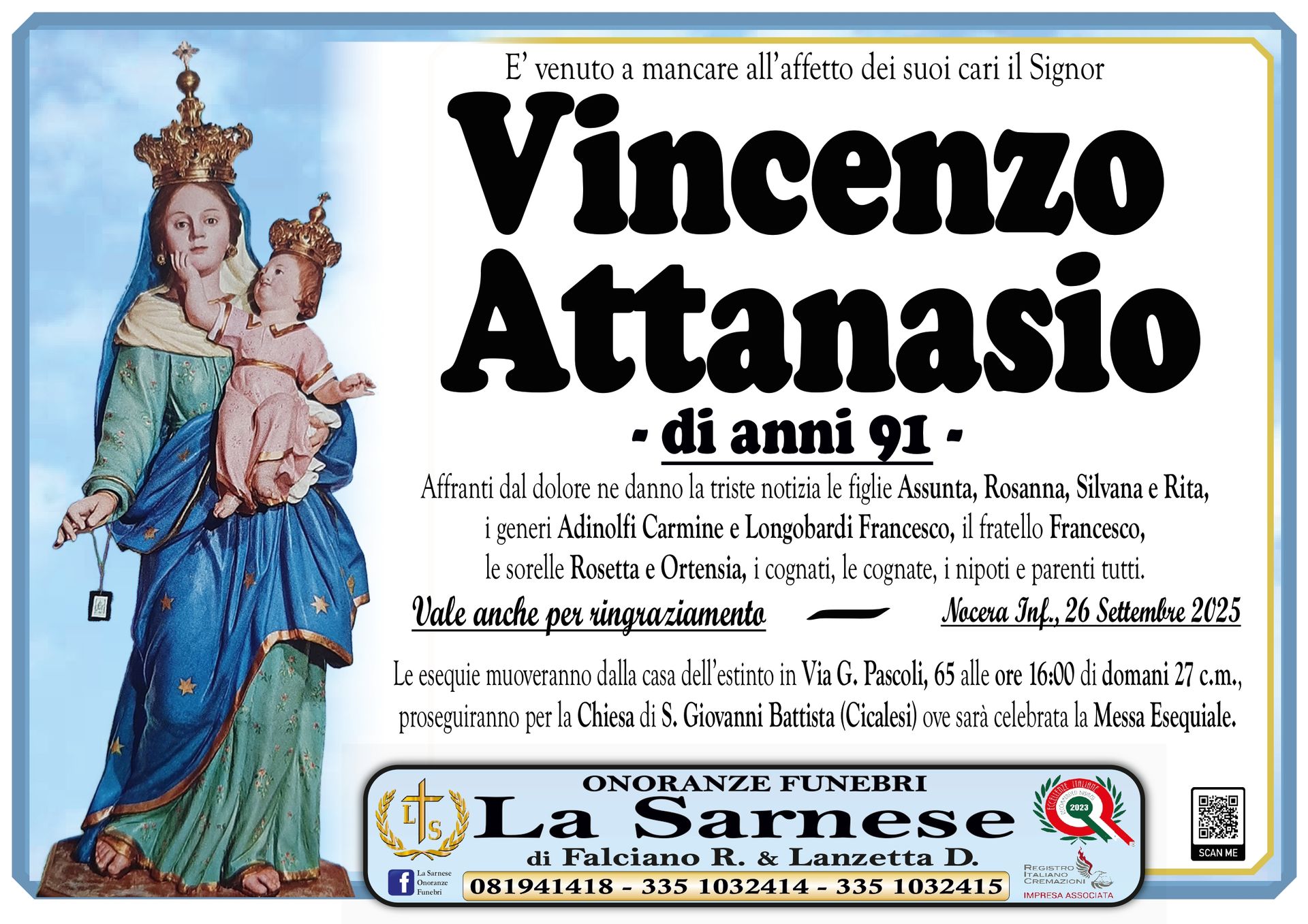 Necrologi | Sarno, San Valentino Torio, Nocera Inferiore, Nocera ...