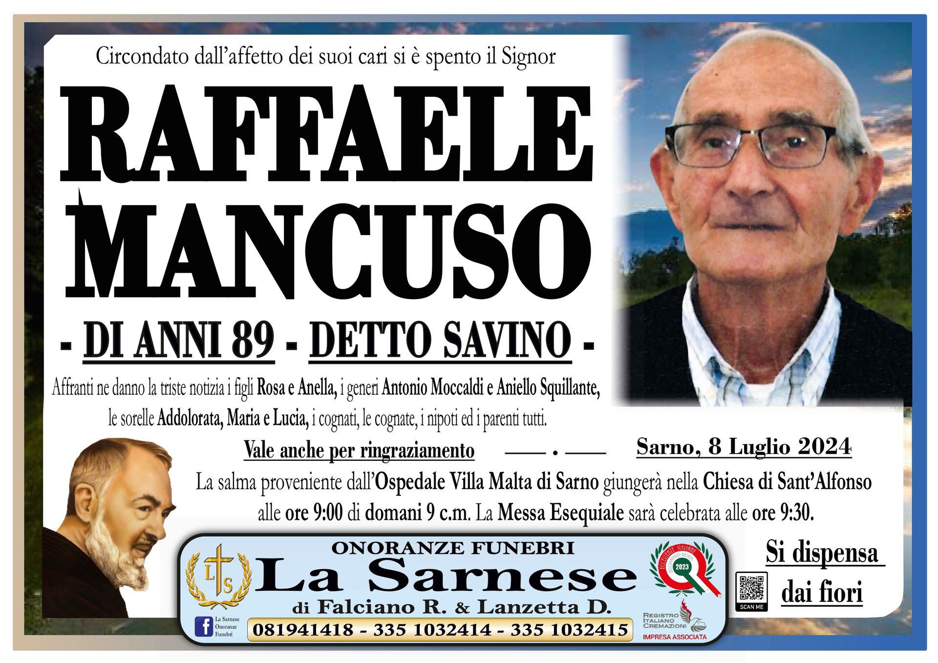 Necrologi | Sarno, San Valentino Torio, Nocera Inferiore, Nocera Superiore, Pagani, Angri ...