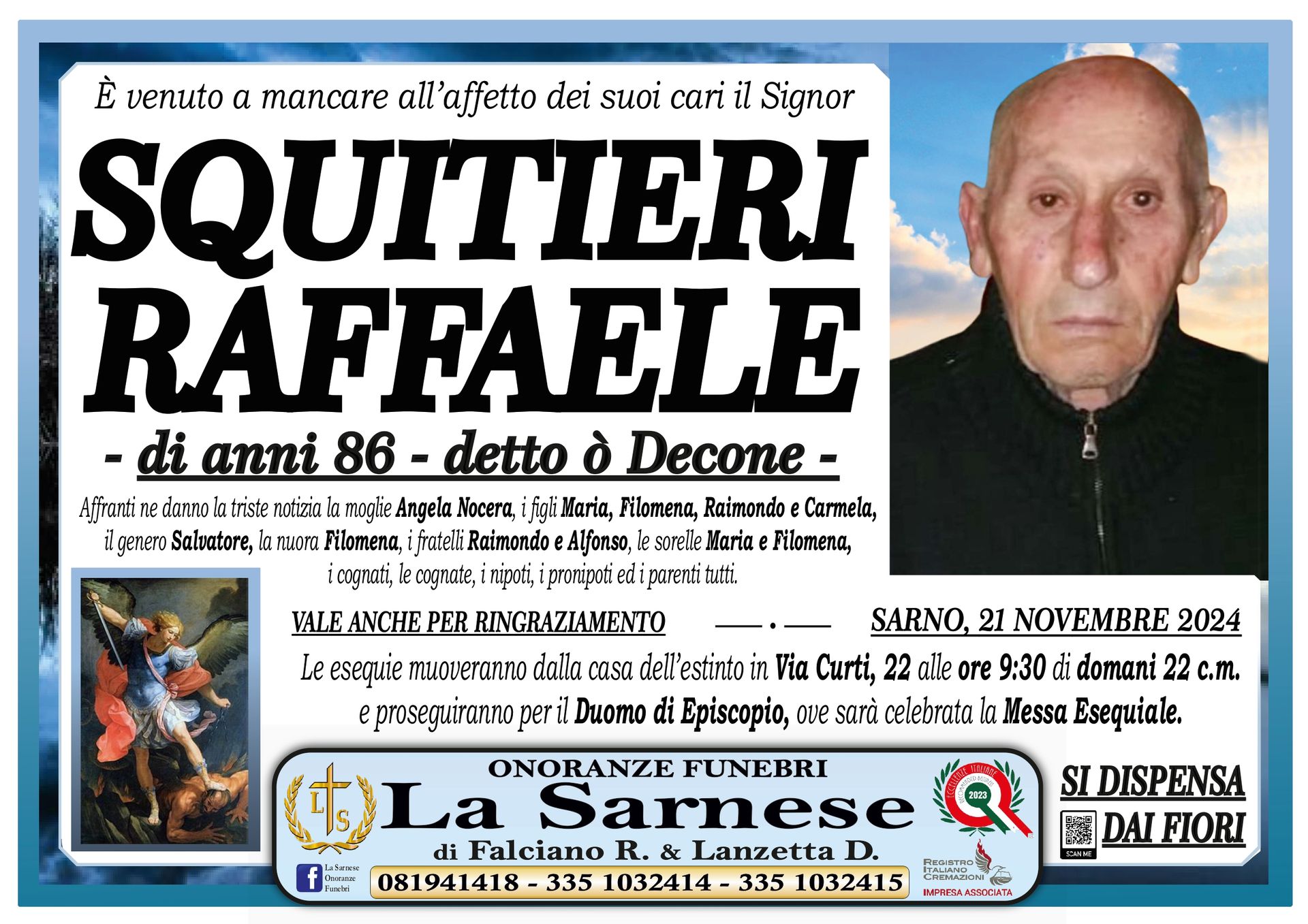 Necrologi | Sarno, San Valentino Torio, Nocera Inferiore, Nocera Superiore, Pagani, Angri ...