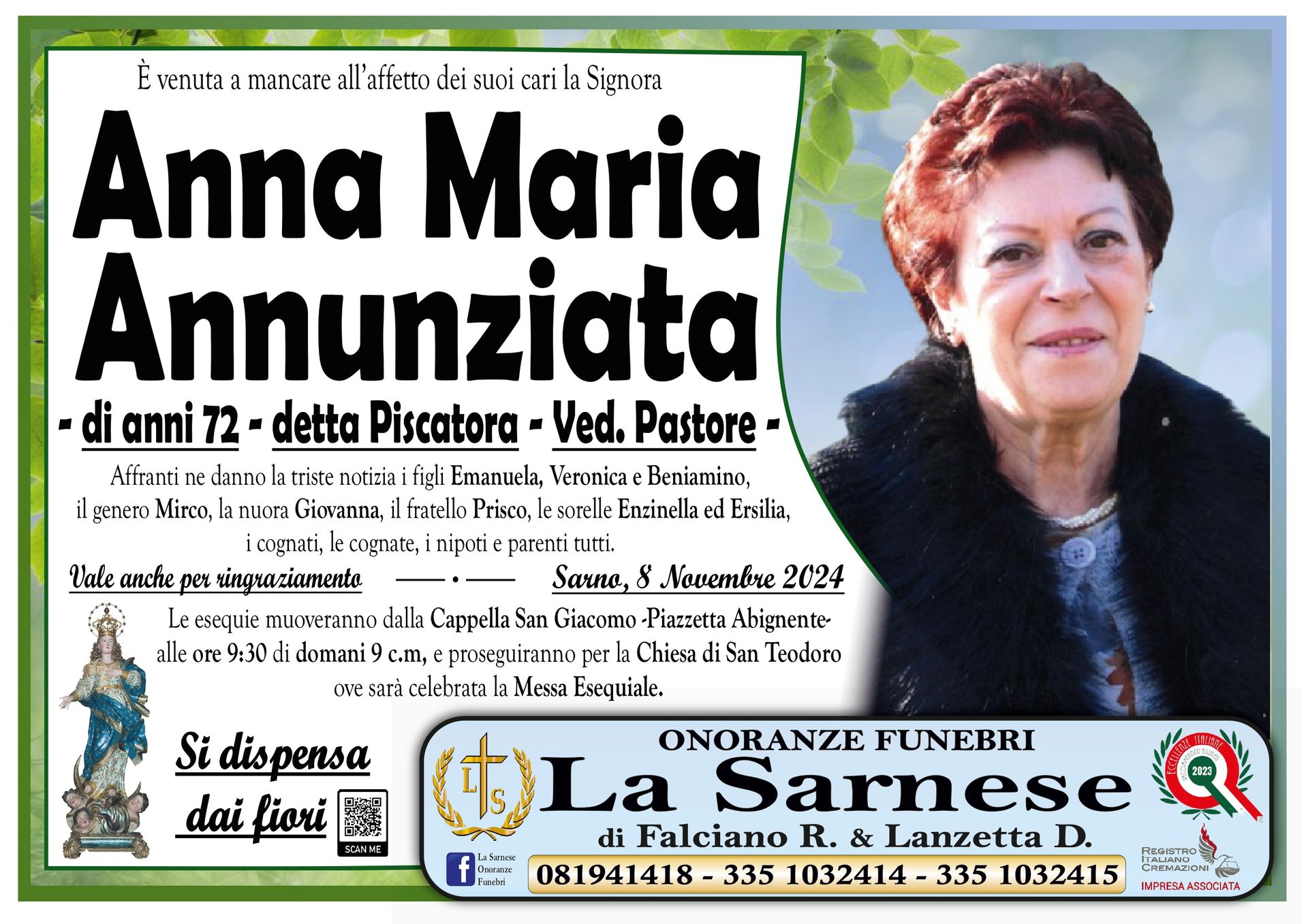 Necrologi | Sarno, San Valentino Torio, Nocera Inferiore, Nocera ...