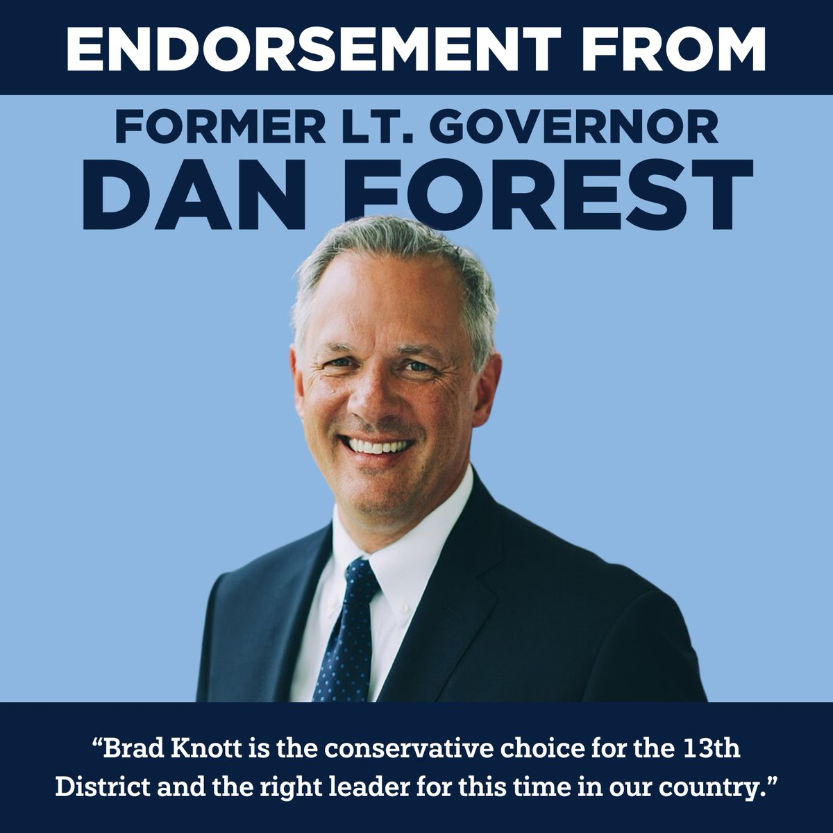 Brad Knott receives endorsement from former Lt. Gov. Dan Forest