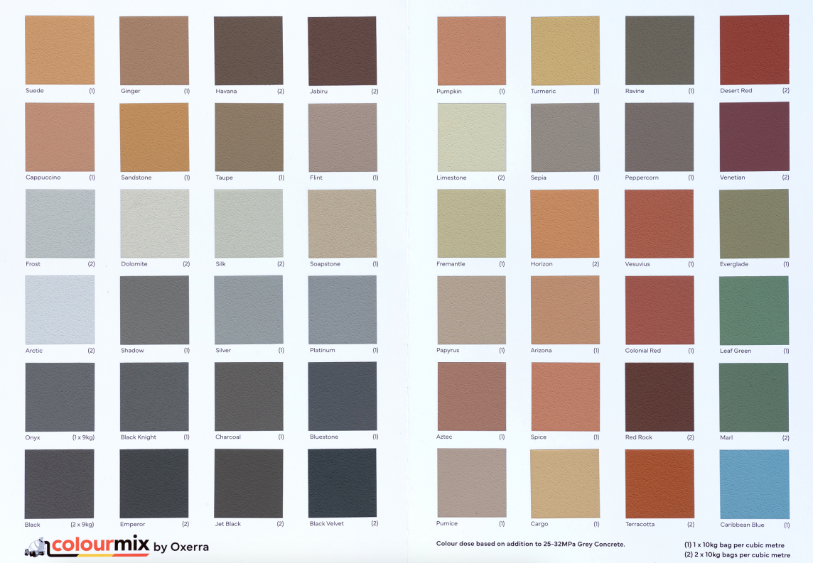 Coloured Concrete, Oxides & Pigments | Concrete Colour Solutions