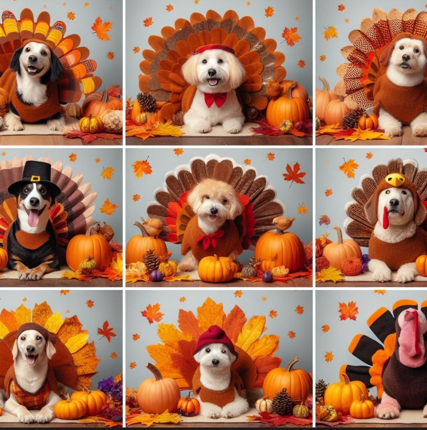 Turkey Tributes: When Pets Pose as Thanksgiving Turkeys!