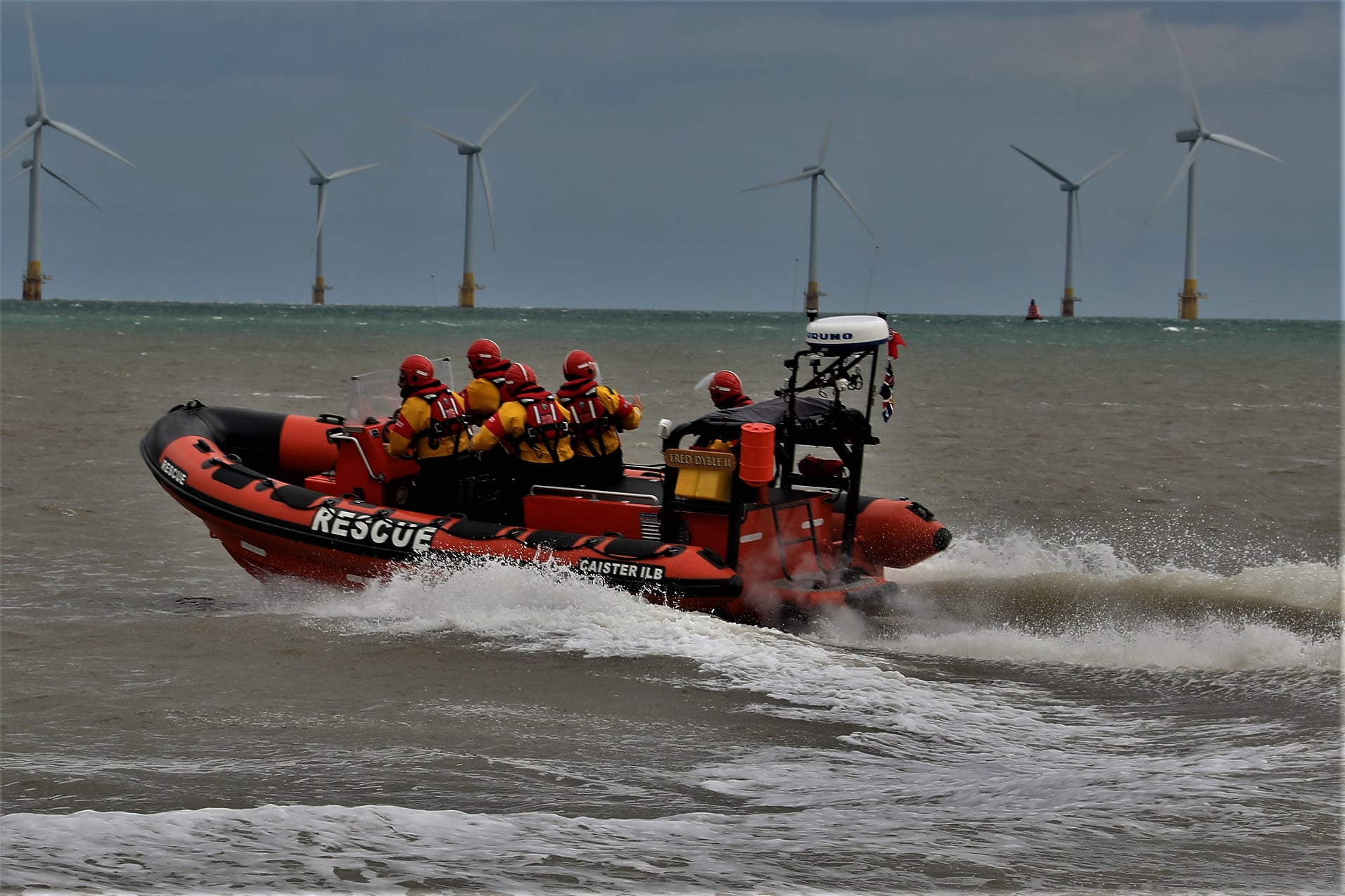 Caister ILB crew saves lifeguard at Hemsby Lifeboat Day