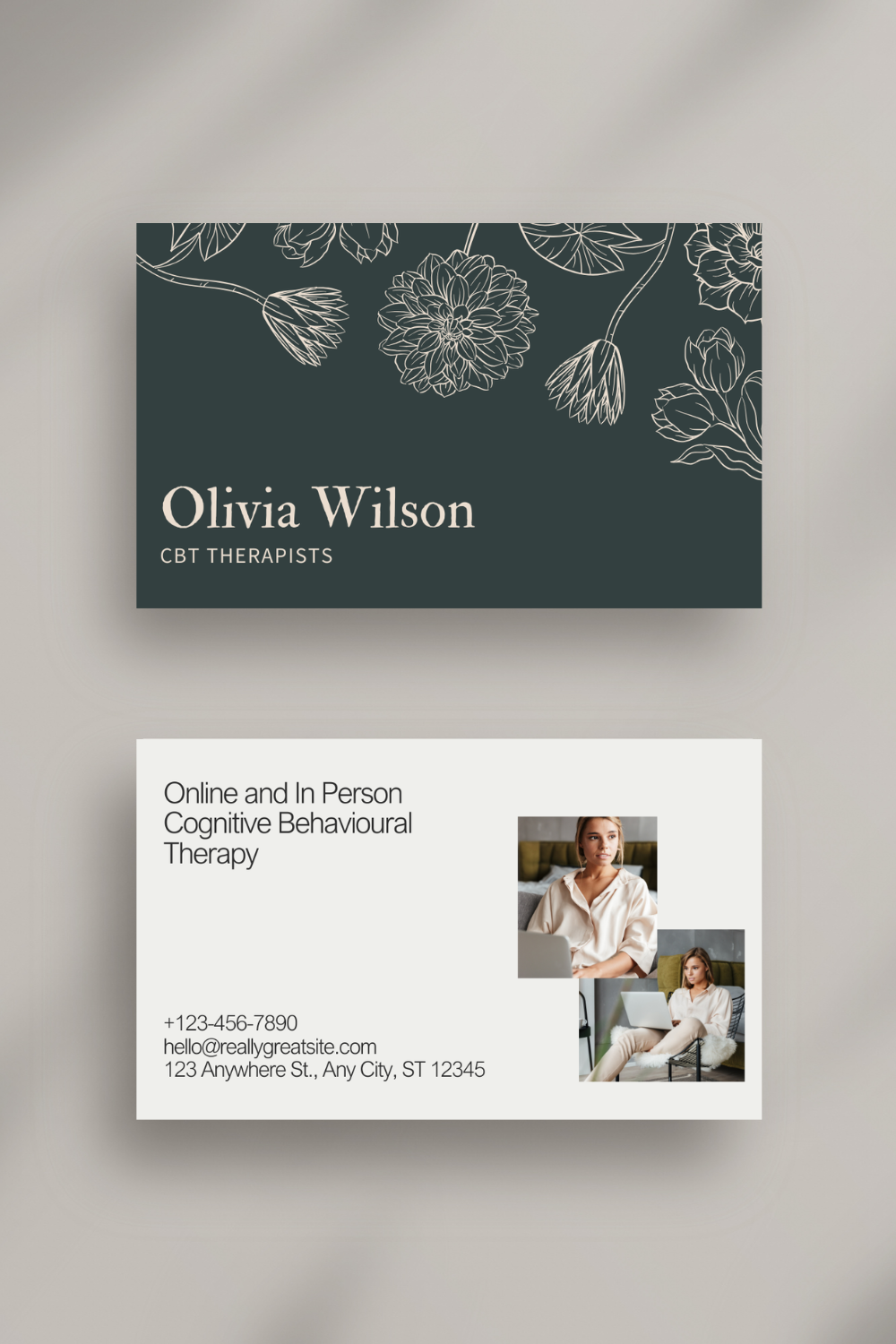 10 Therapist and mental health business card design ideas