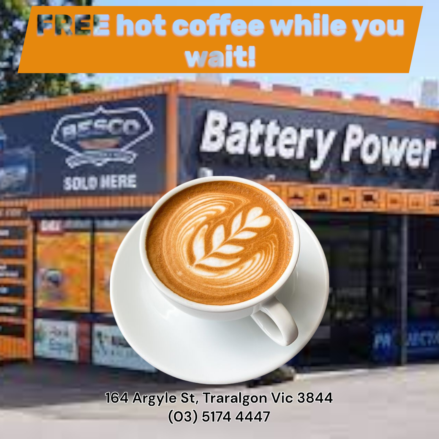 FREE Testing & FREE Coffee While You Get Your Battery Fitted!