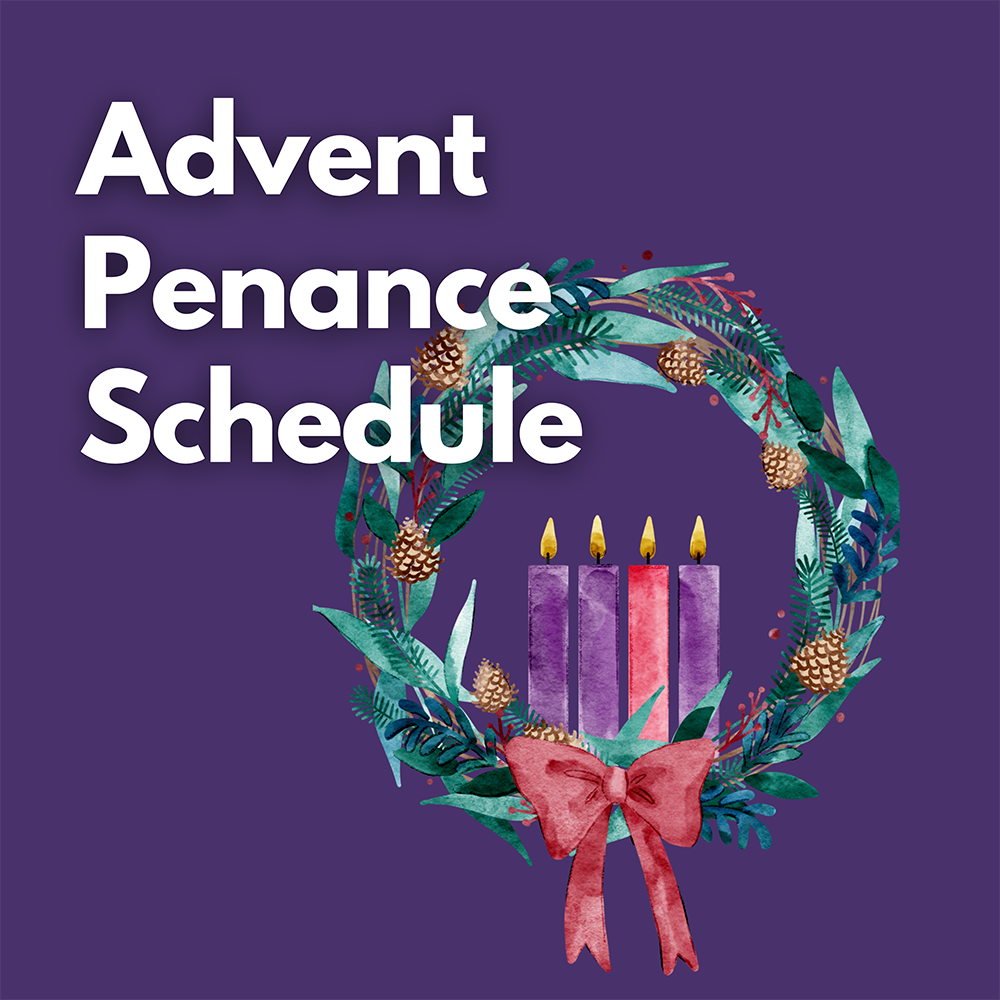 Advent 2023 Confession Schedule on the 12-04-23 Weekly Update