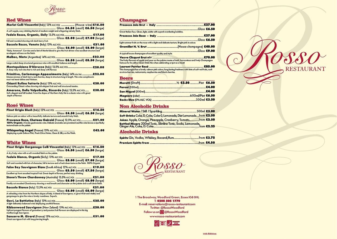 Rosso Restaurant Woodford Green