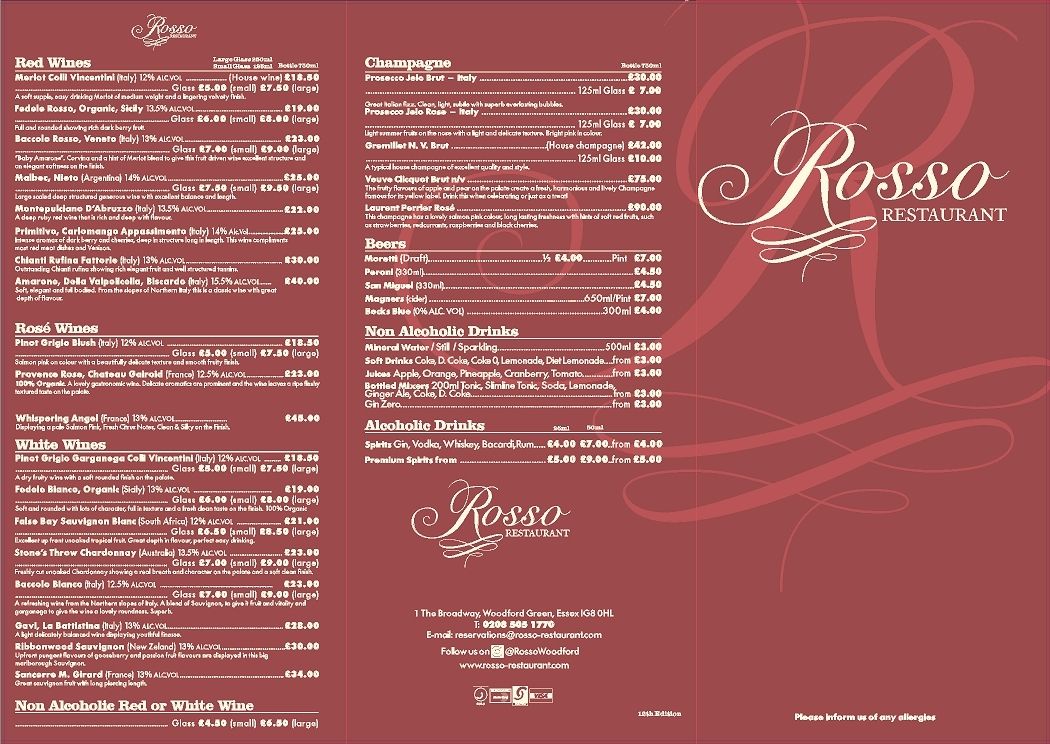 Rosso Restaurant Woodford Green