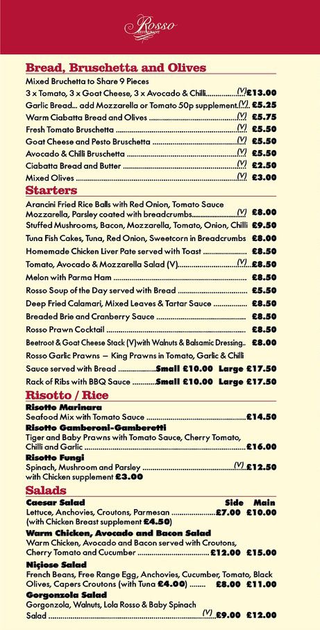 Rosso Restaurant Woodford Green